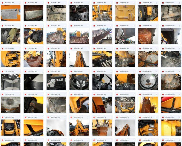 Used machinery inspection report for loader backhoe